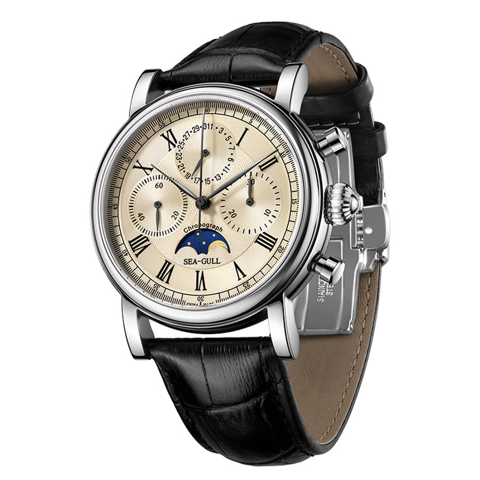 Seagull Extraordinary Series Multifunction Moon Phase Chronograph Men's ...