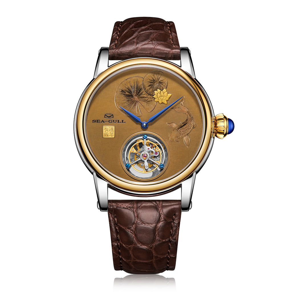 Seagull Lian Nian You Yu Red Copper and 24K Gold Dial Coaxial ...