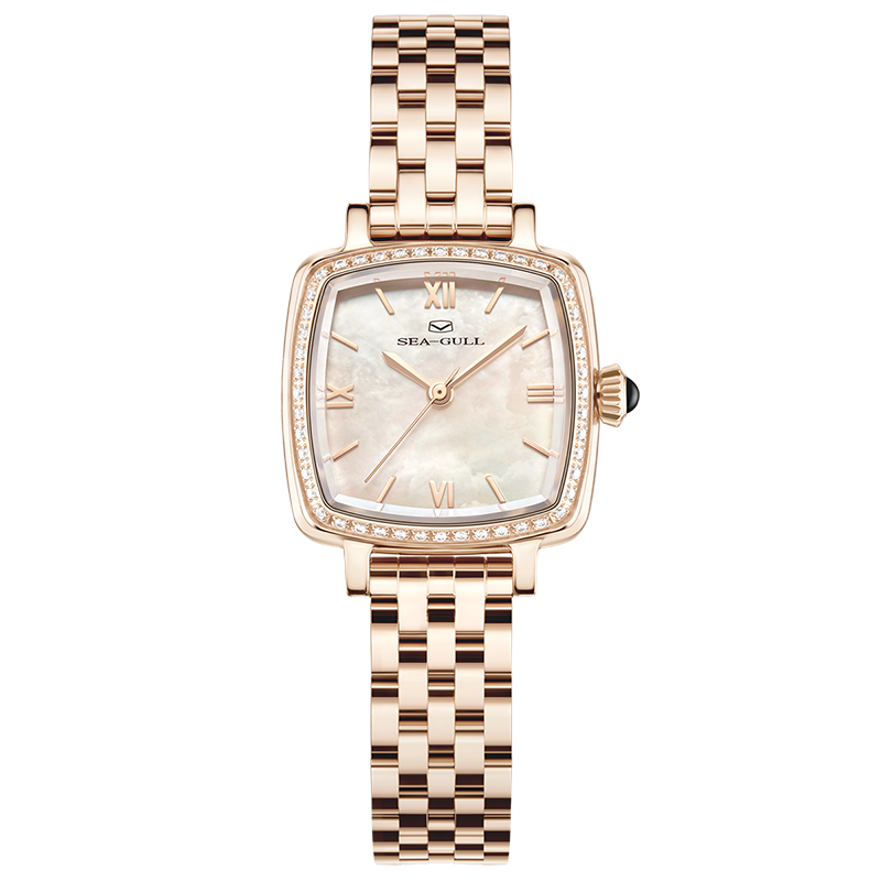 Seagull Lady's Series Cube Mother-of-Pearl Dial Lady's Automatic Watch ...