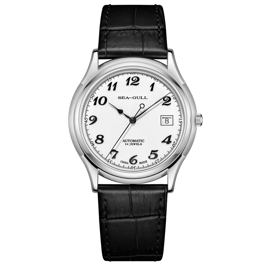 Seagull Slim Ultra-Thin Enamel Dial Business Dress Watch Men's ...